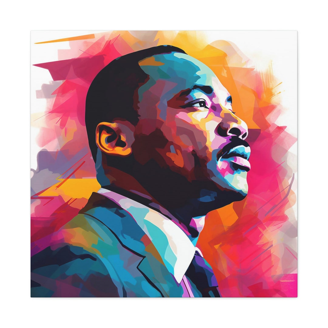 Martin Luther King Jr. Portrait - MLK Painting in Abstract Colorful ...