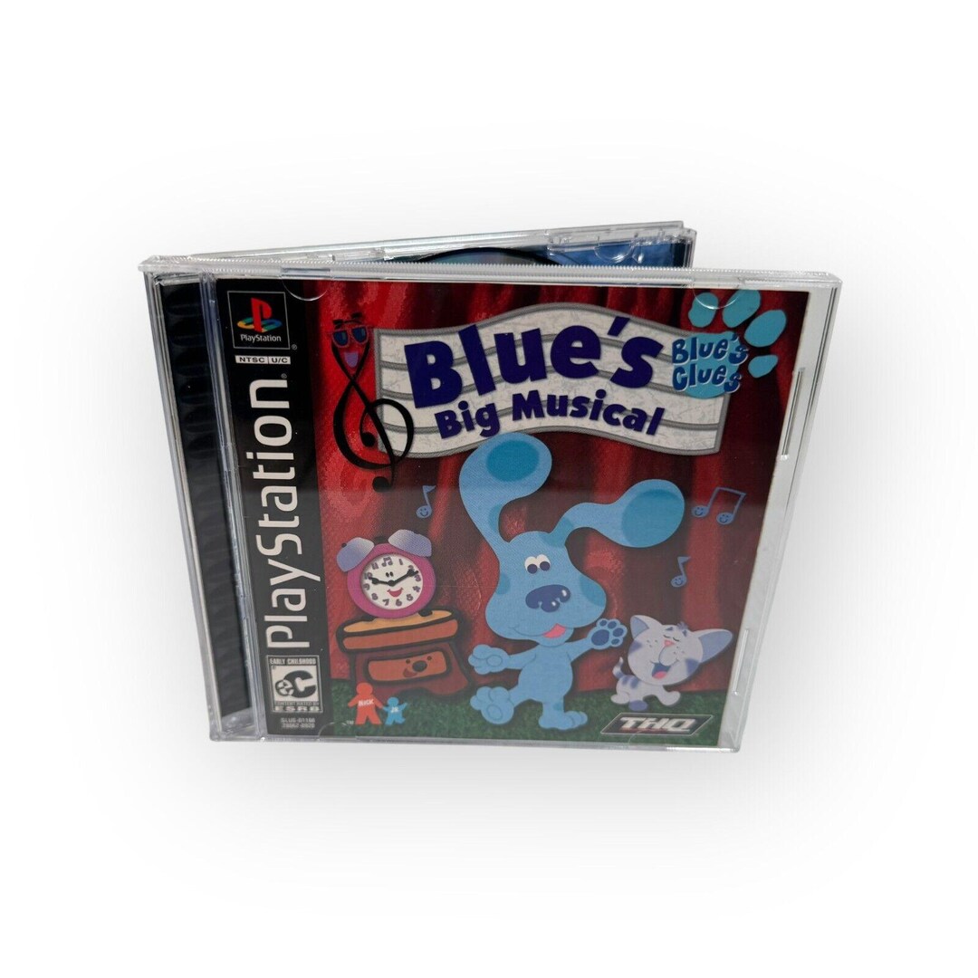 Blue's Big Musical Playstation PS1 Complete CIB Black Label Kids Game ...