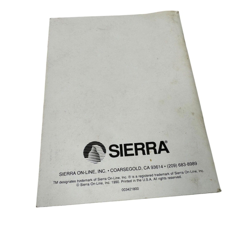 Quest for Glory II Sierra 3-D Hint Book (no Viewer) VTG Guide - Etsy