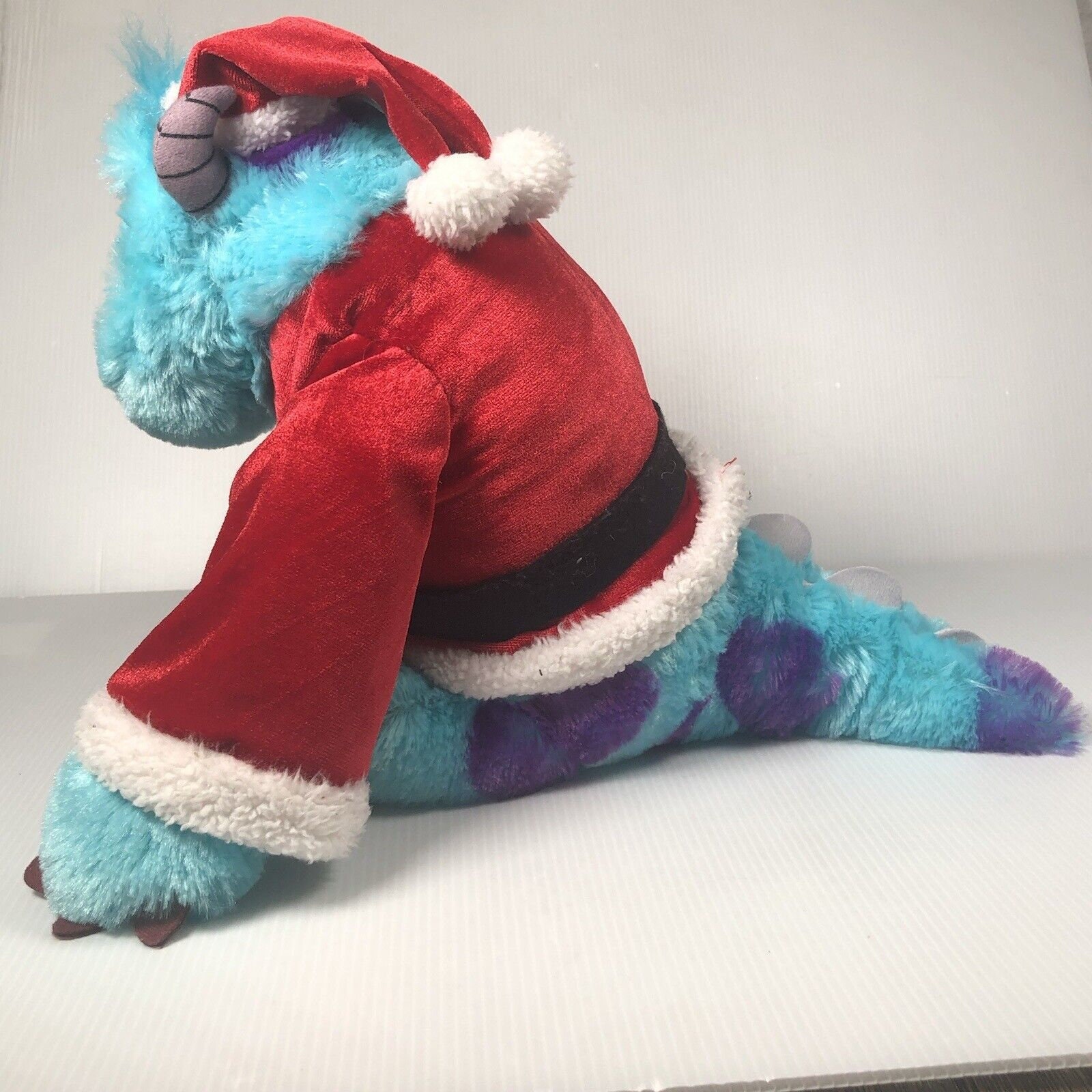 Disney Store Monsters Inc. SULLY James P Sullivan Christmas Santa Plush ...
