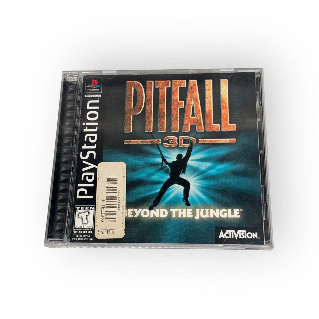 Pitfall 3D Beyond the Jungle Playstation 1 Complete CIB Black Label ...