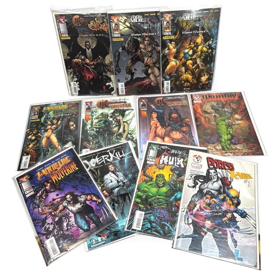 Lot of 11 Top Cow Crossover Comics Monster War Marvel Tomb Raider ...