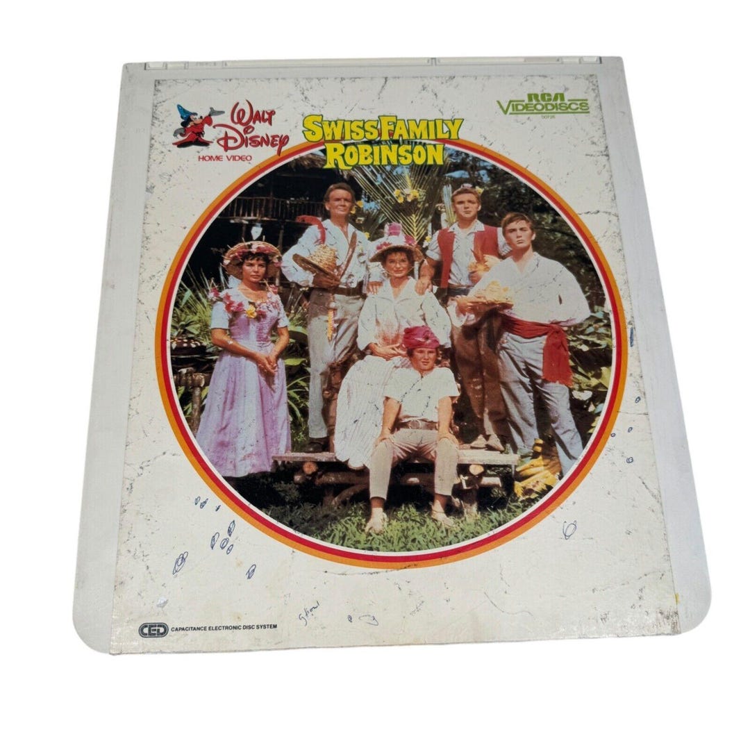 Vintage 1982 Walt Disney Swiss Family Robinson RCA Selectavision CED ...
