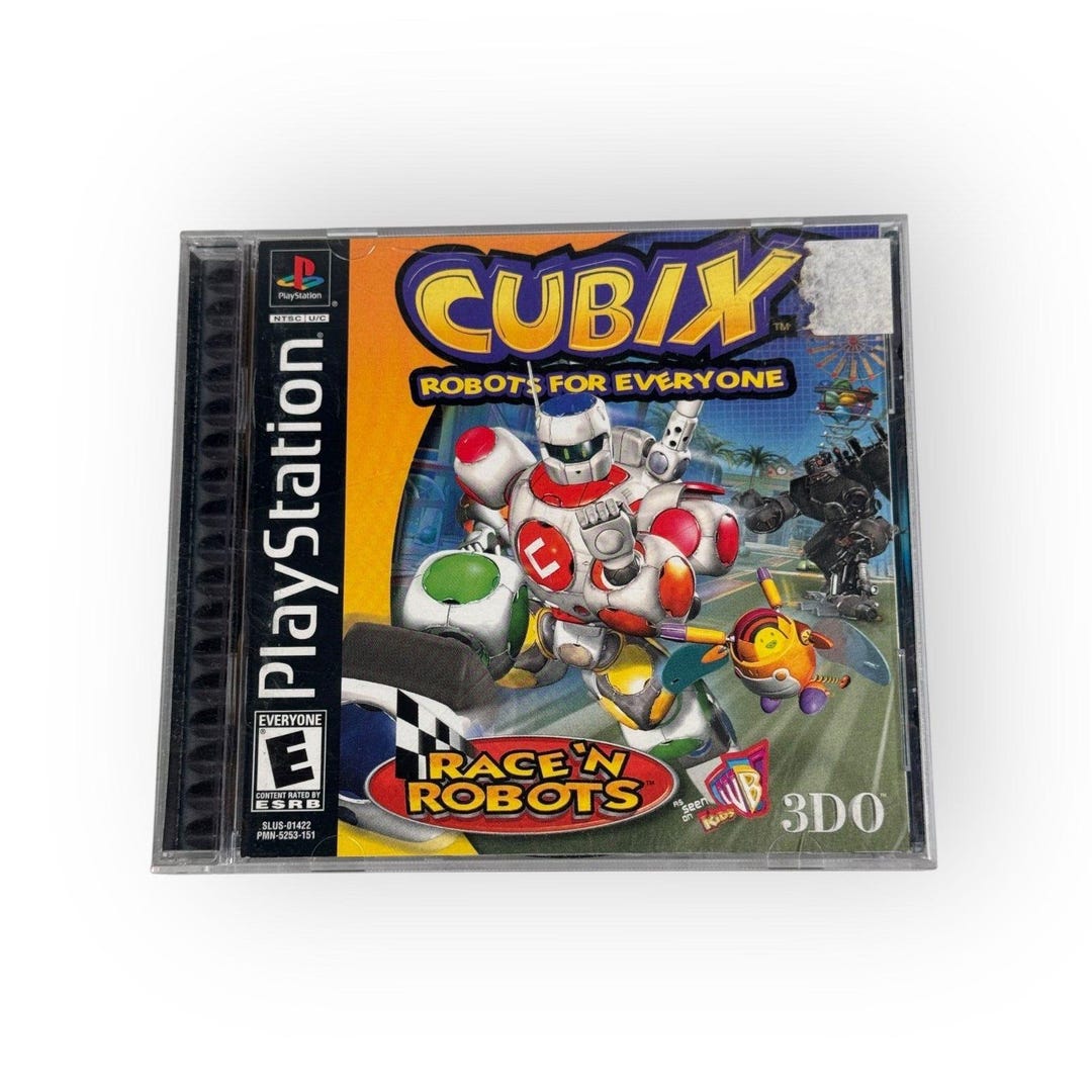 Cubix Robots for Everyone Race'n Robots PS1 Game Complete CIB Black ...