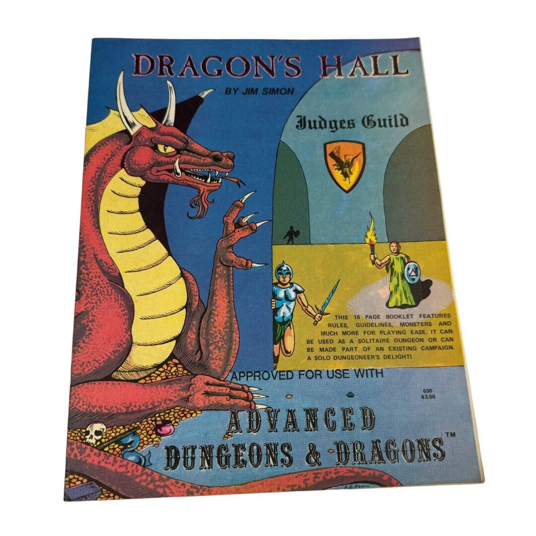 Judges Guild D&D Module Dragon's Hall EX - Etsy