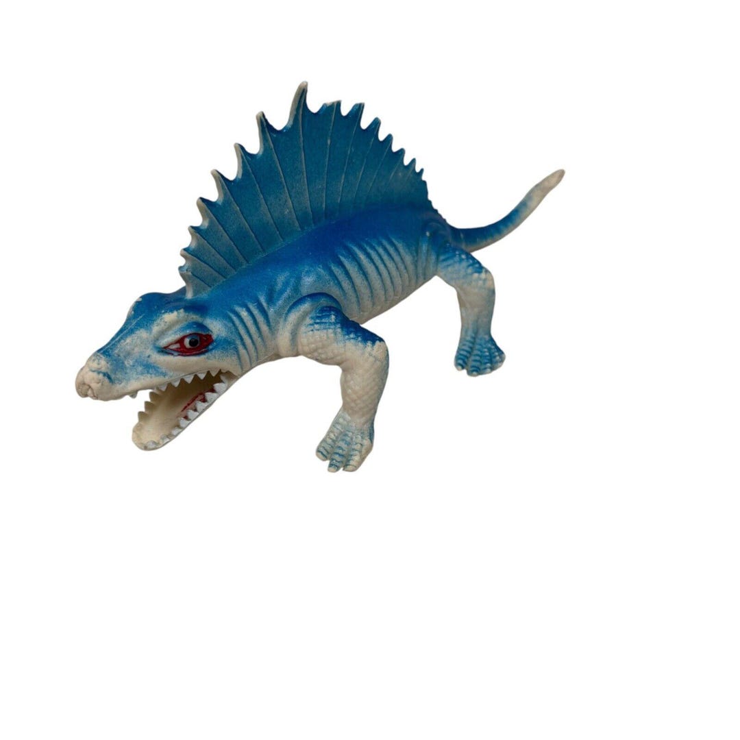 Imperial Dimetrodon 9 Blue Dinosaur Figure Vintage 1977 Hong Kong ...
