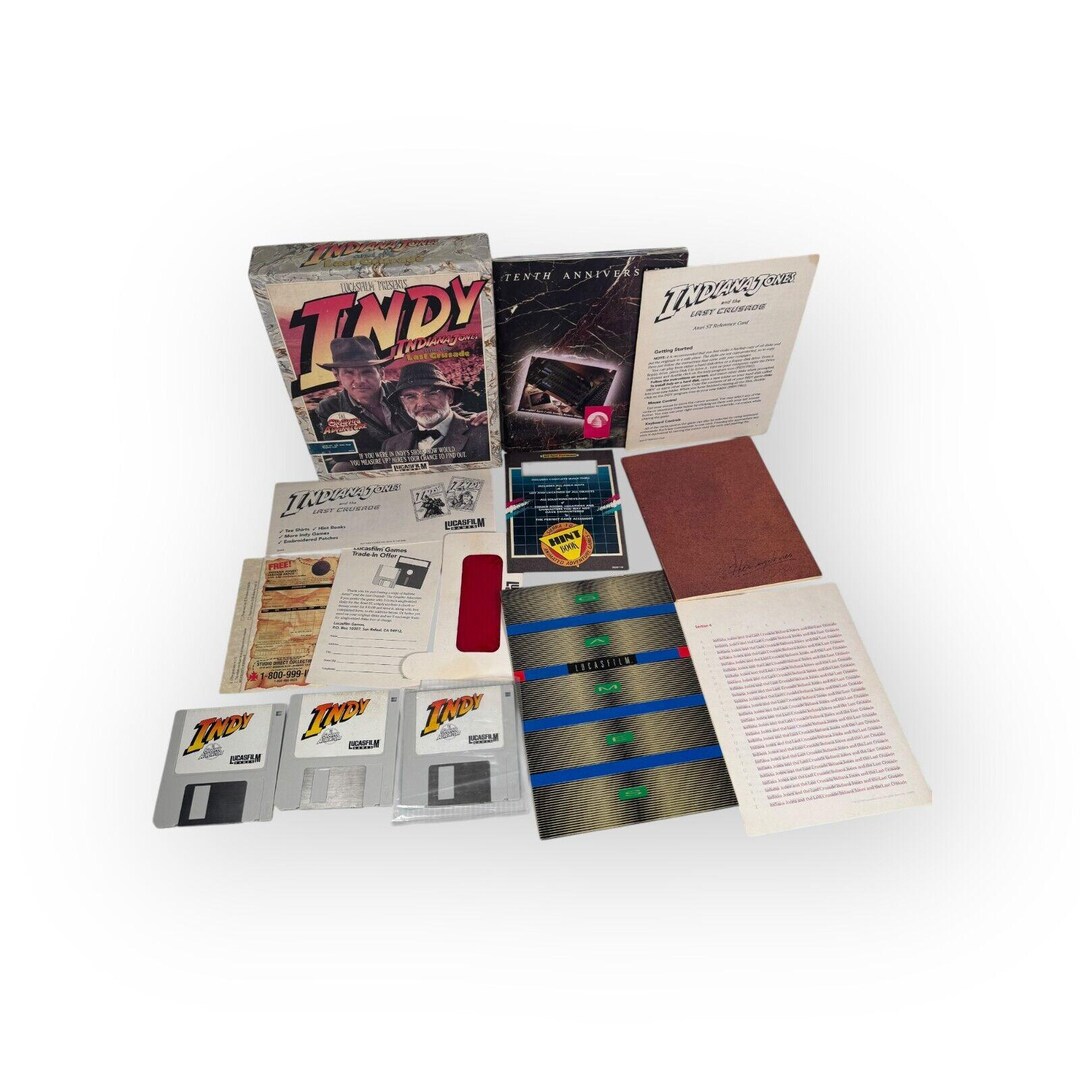Indy Indiana Jones & the Last Crusade Lucasfilm Atari ST Big Box Game ...
