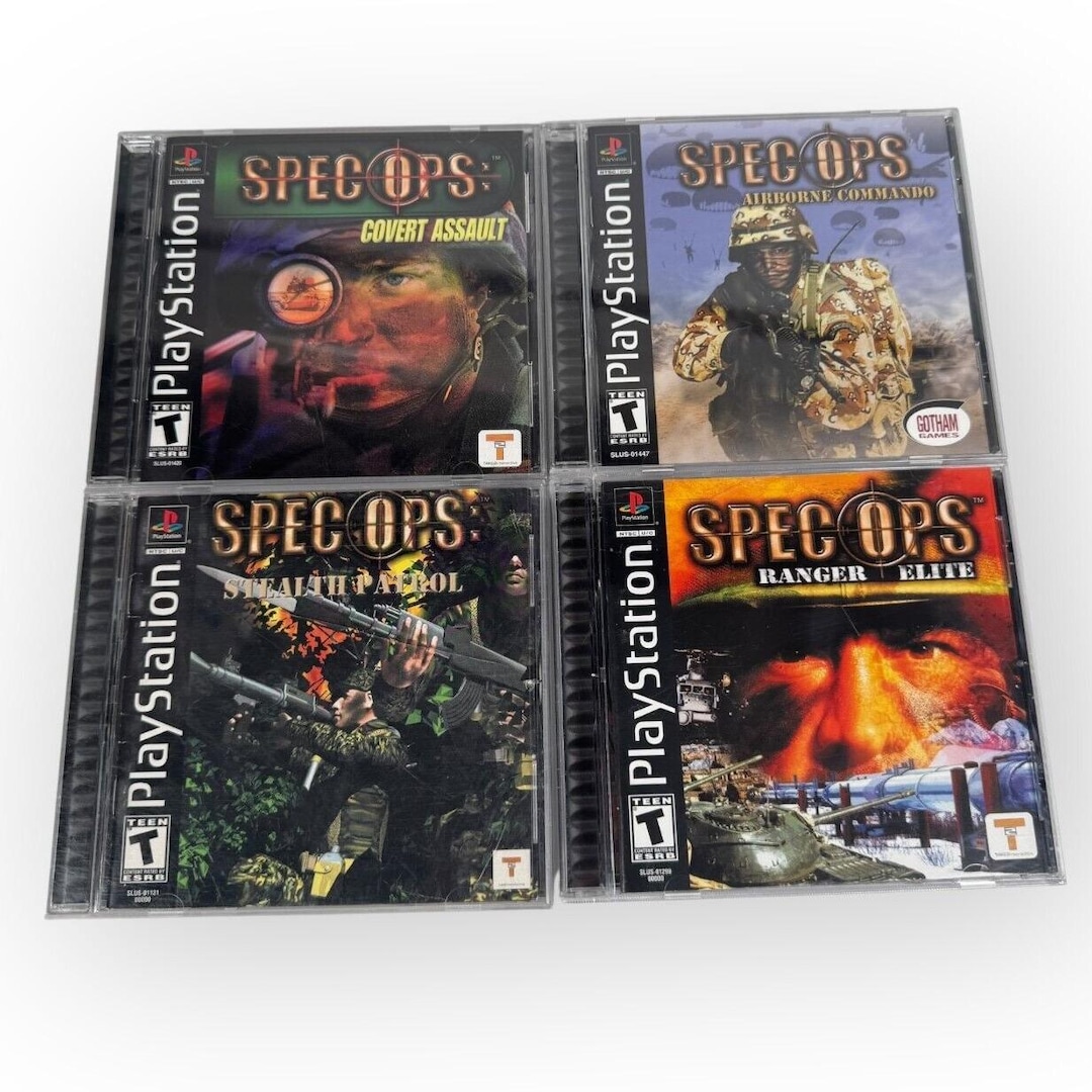 Spec Ops Playstation 1 Full Series War Games Covert Assault, Ranger ...
