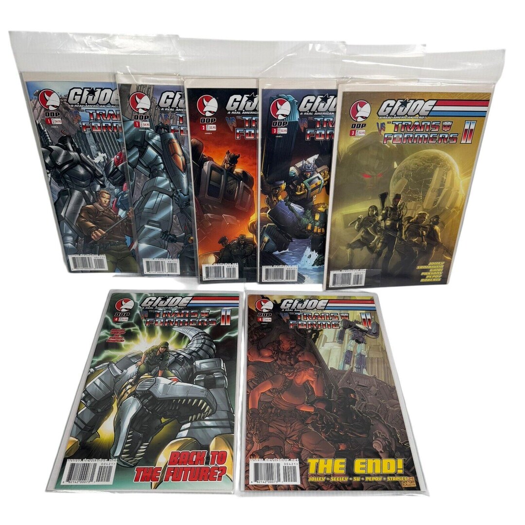 GI Joe Vs Transformers II 1-4 Complete Set Multiple Variants 2004 DDP ...