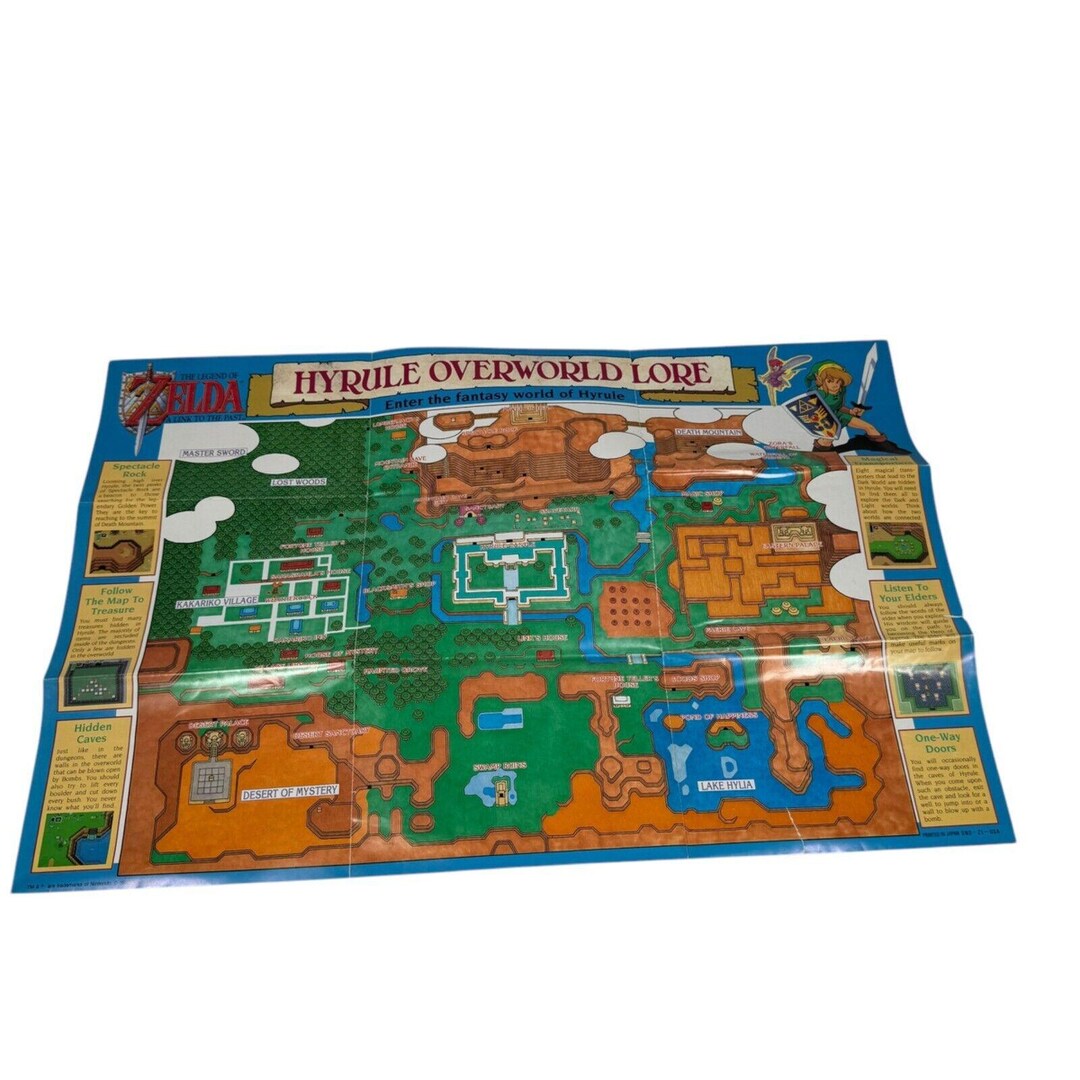 The Legend of Zelda: A Link to the Past Hyrule Overworld Lore Map ...