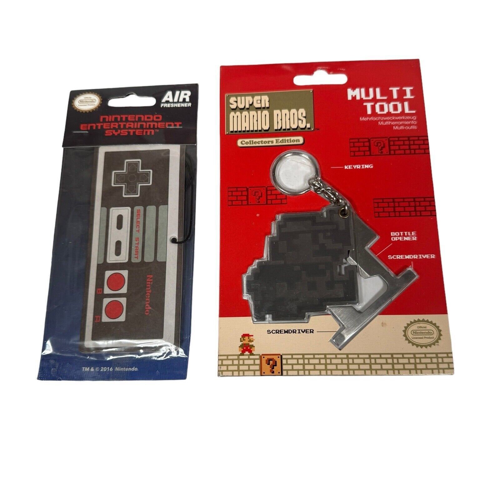Mixed Lot of Super Mario Bros Collectibles Wallet Multi Tool Car Light ...