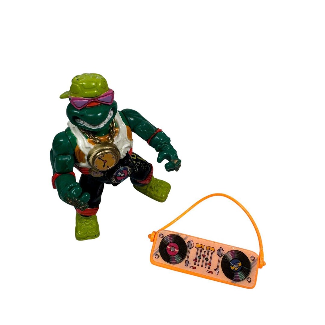 Rappin Mike Vintage 1991 Playmates TMNT Ninja Turtles Figure W ...