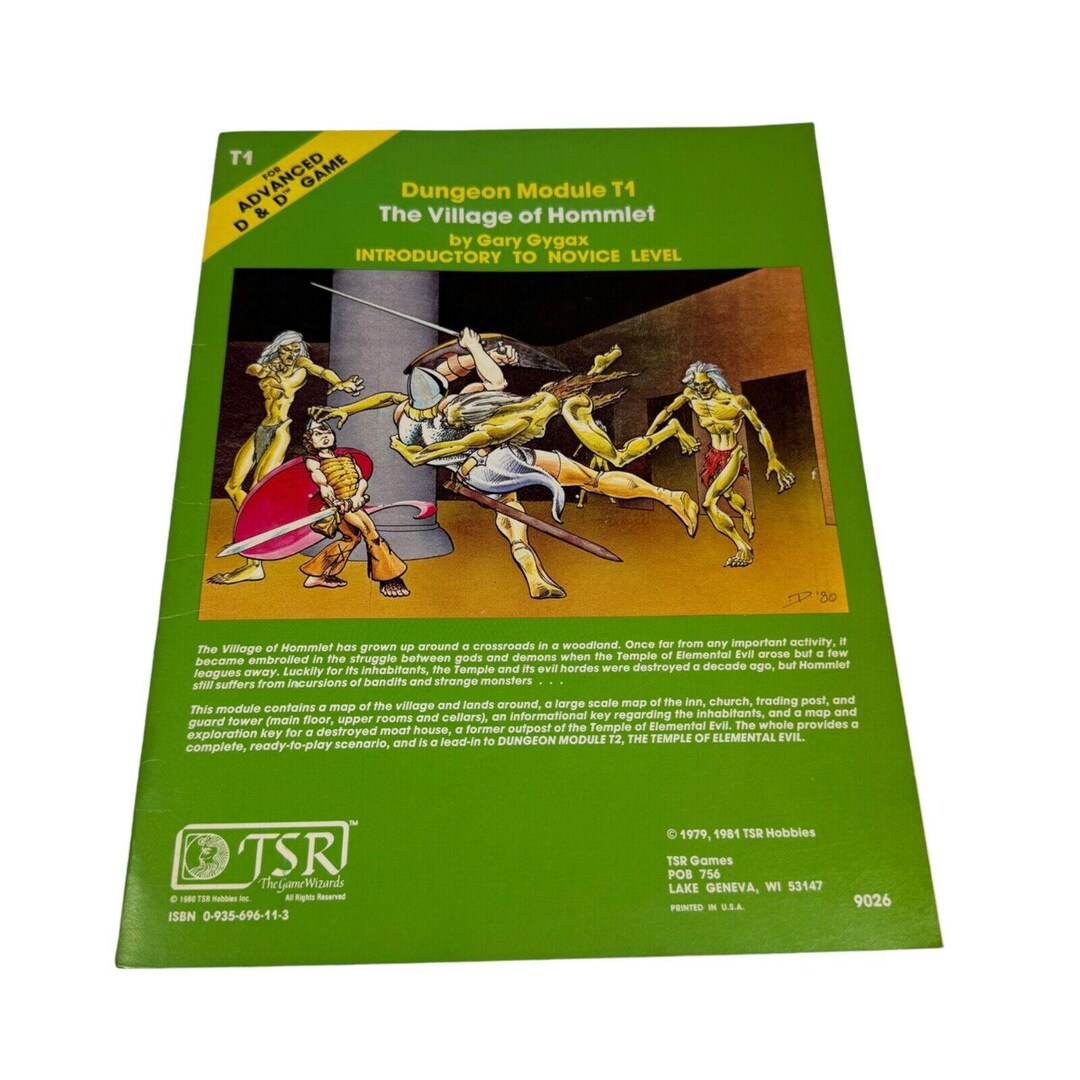 Advanced Dungeons & Dragons Module T1 the Village of Hommlet Gary Gygax ...