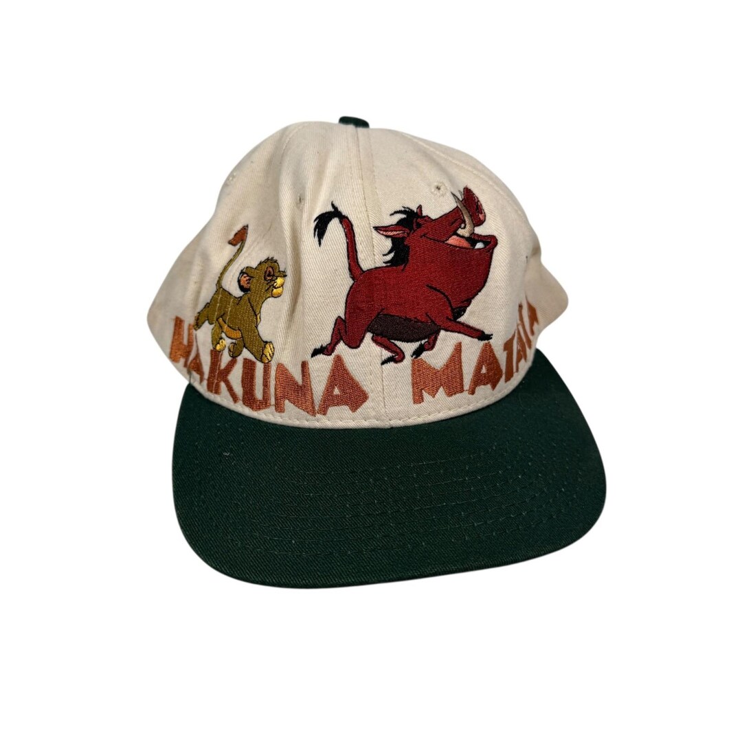 Vintage 90s Disney the Lion King Hakuna Matata Snapback Hat Simba ...