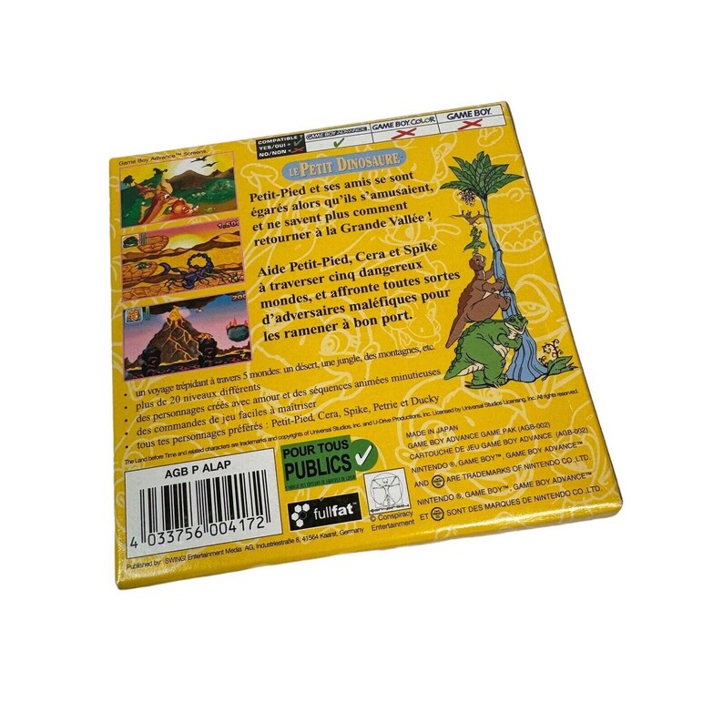 The Land Before Time Game Boy Advance French European Version Complete ...