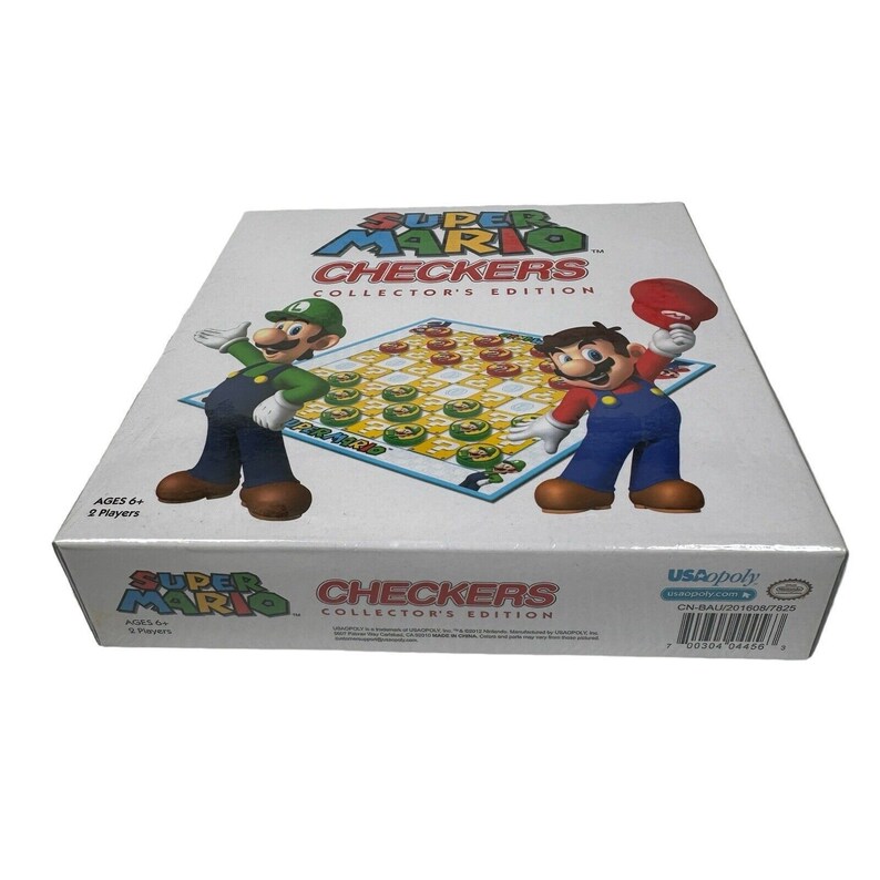 Usaopoly Super Mario Brothers Checkers Collector's Edition Board Game ...