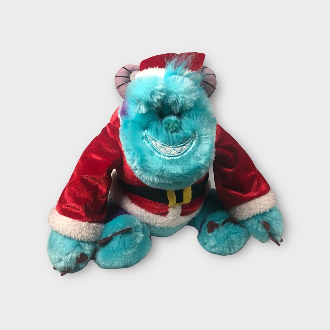 Disney Store Monsters Inc. SULLY James P Sullivan Christmas Santa Plush ...