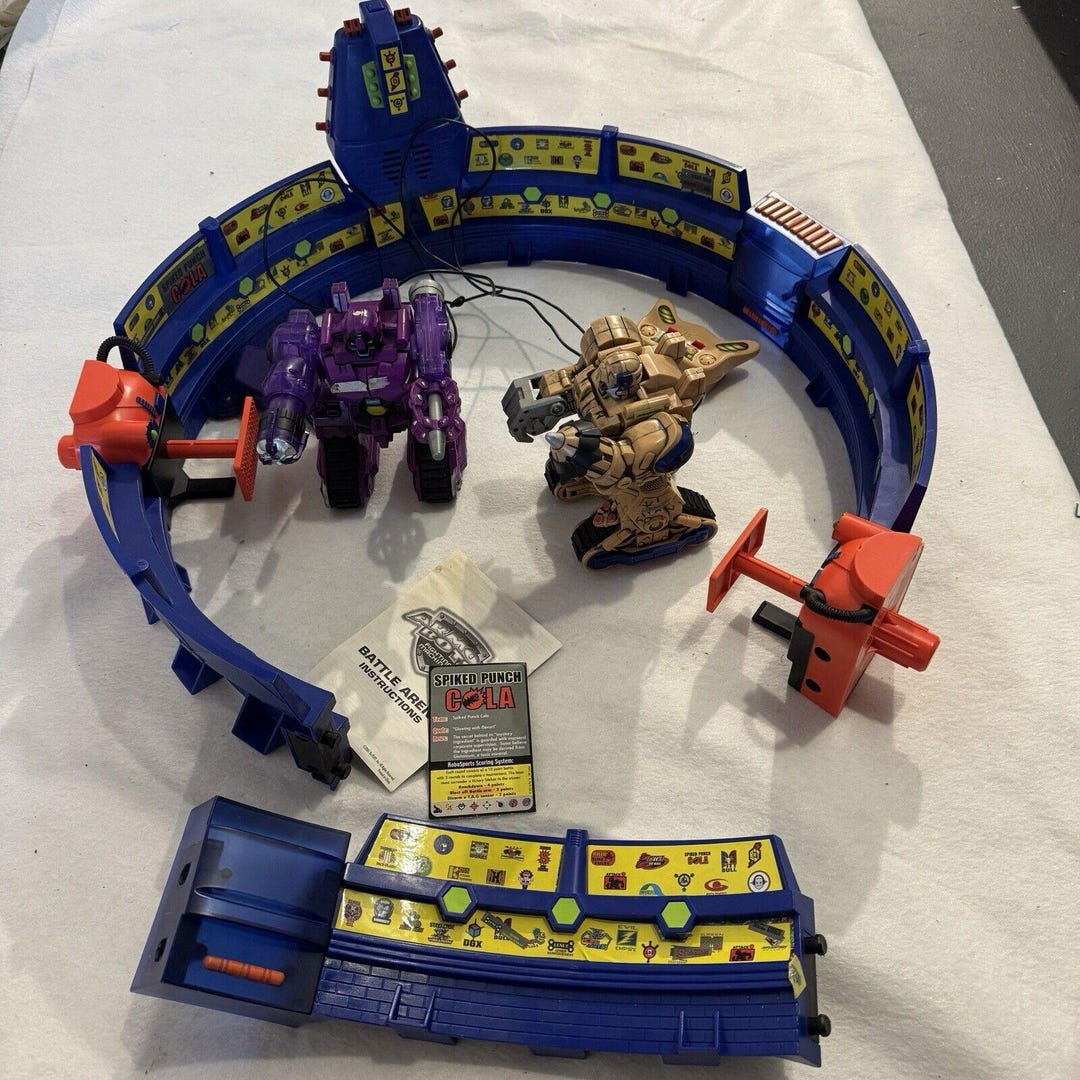 Armor Bots Fighting Machines Battle Arena Two Robots 2001 RARE as is ...