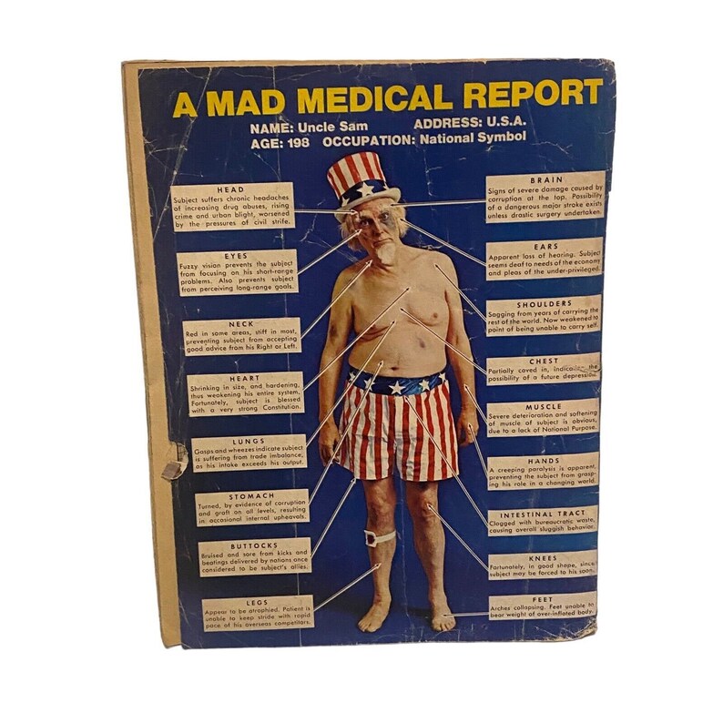 Vintage 1974 Mad Magazine, Conserve Energy Number 168 Detached Cover - Etsy