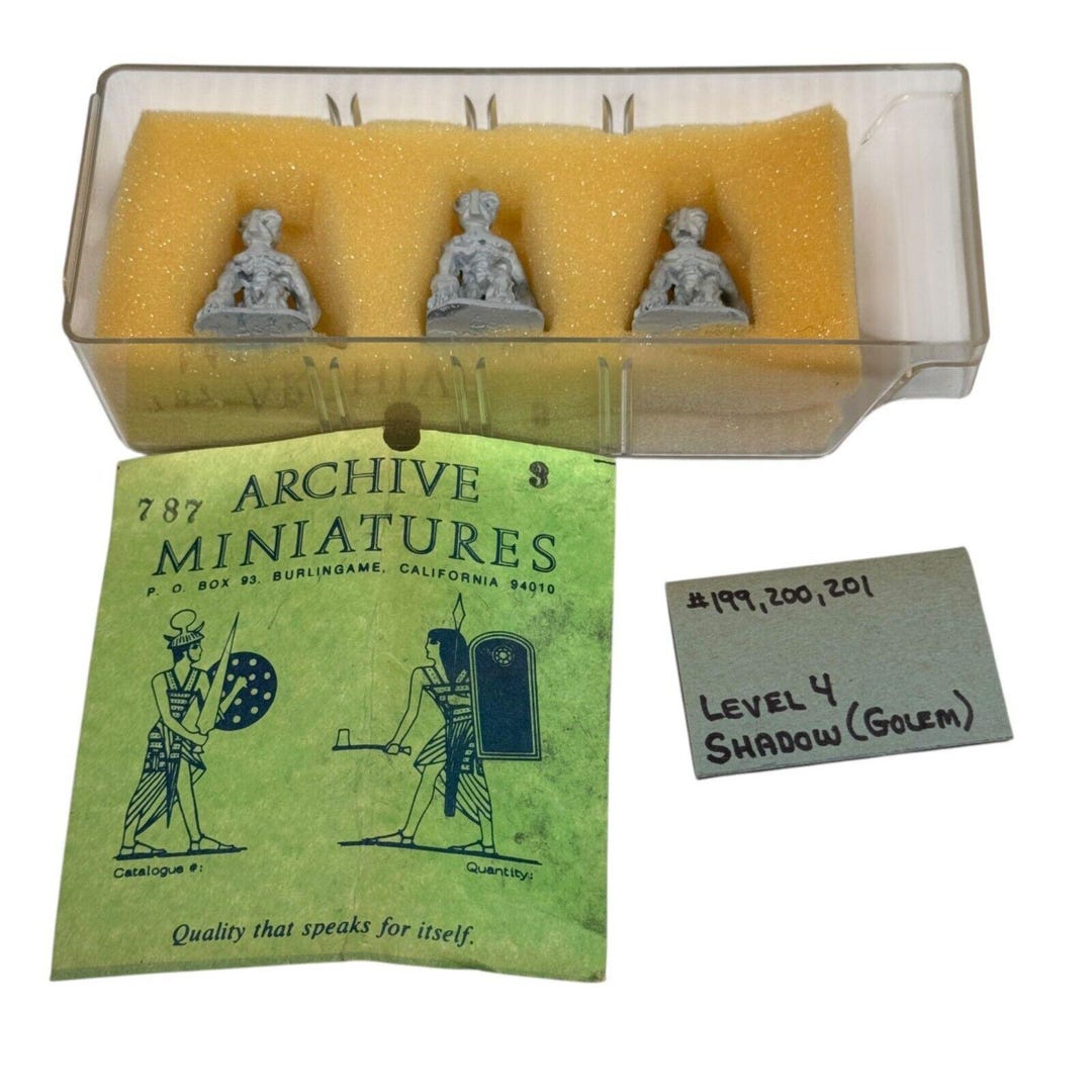 Dungeons & Dragons Archive Miniatures Set of 3 Shadow Golem Lead ...