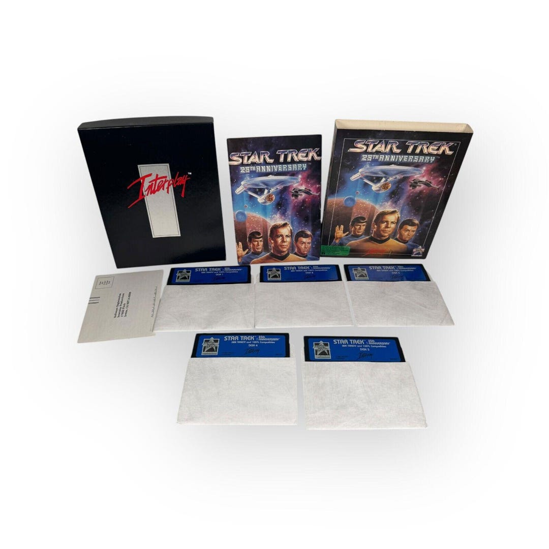Star Trek 25th Anniversary IBM Tandy PC Game 5.25" Floppy Variant ...