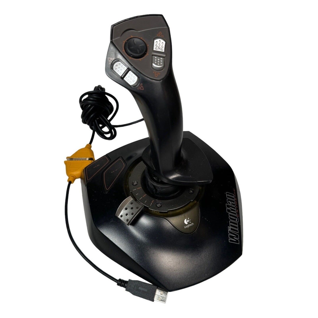 Logitech Wingman Extreme J-ZA10 Flight Joystick Includes Gameport to ...