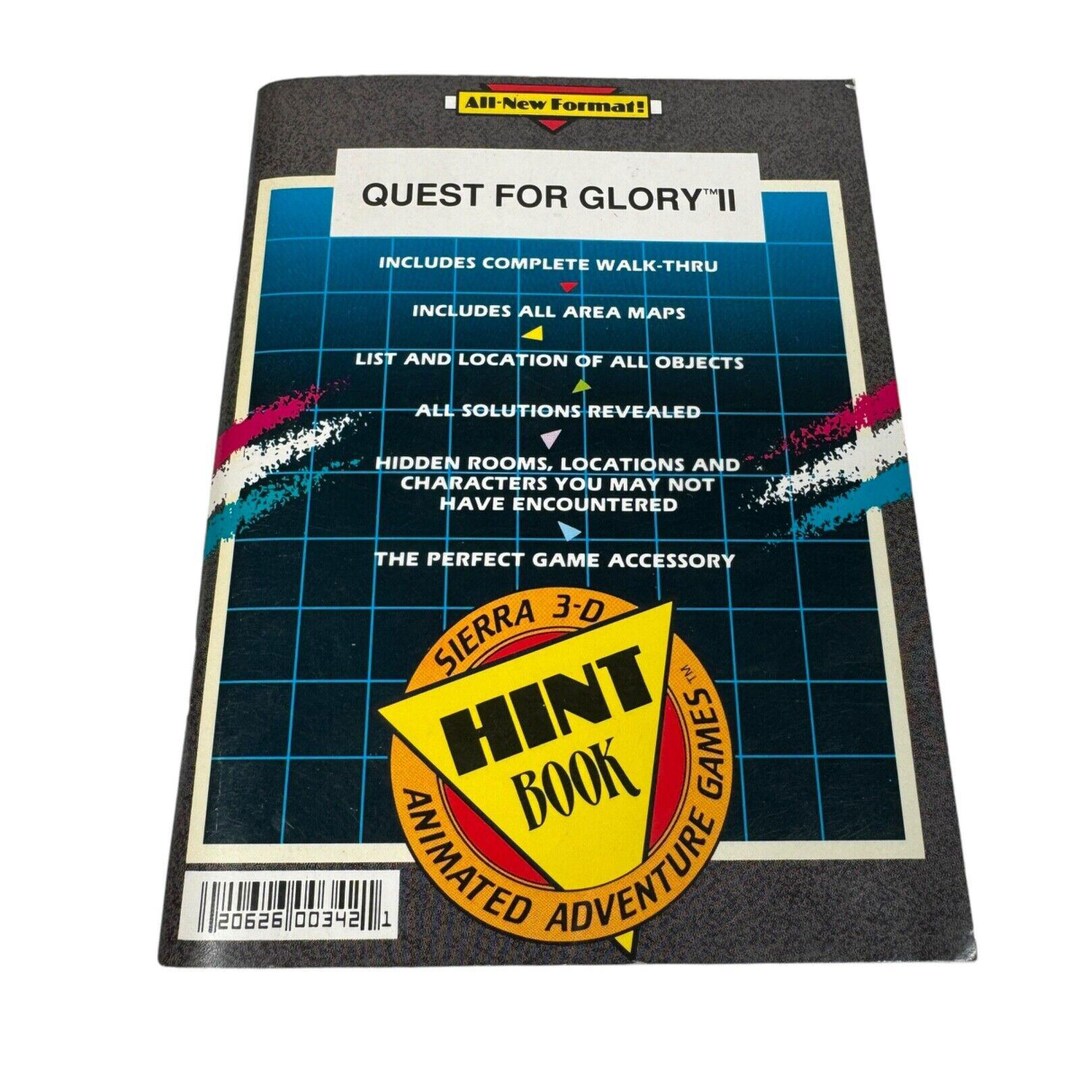 Quest for Glory II Sierra 3-D Hint Book (no Viewer) VTG Guide - Etsy