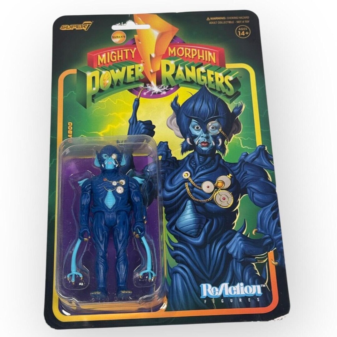 Mighty Morphin Power Rangers Baboo Reaction Figure Villain Figure Super ...