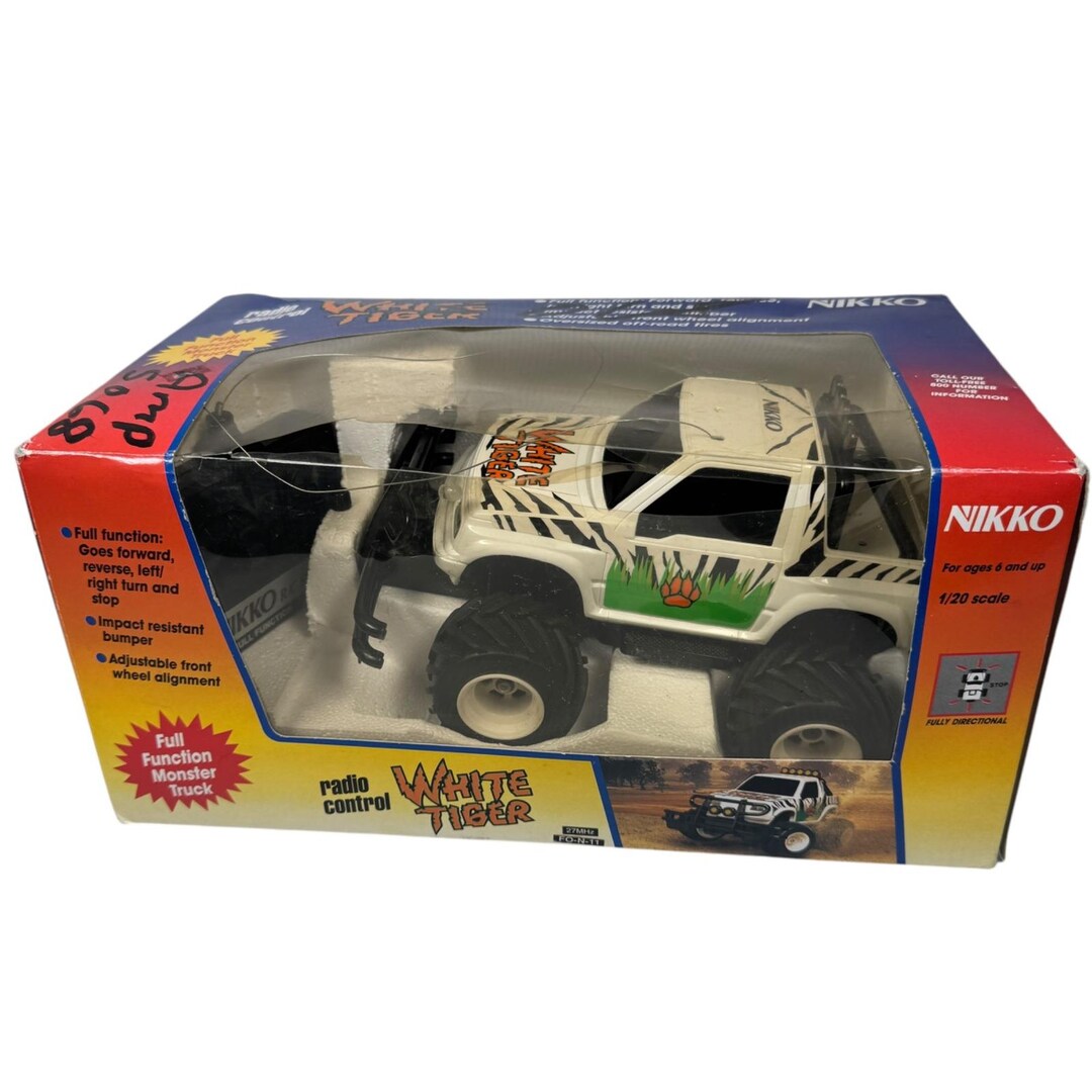 Nikko White Tiger 1/20 Scale Remote Control Monster Truck W/ Controller ...