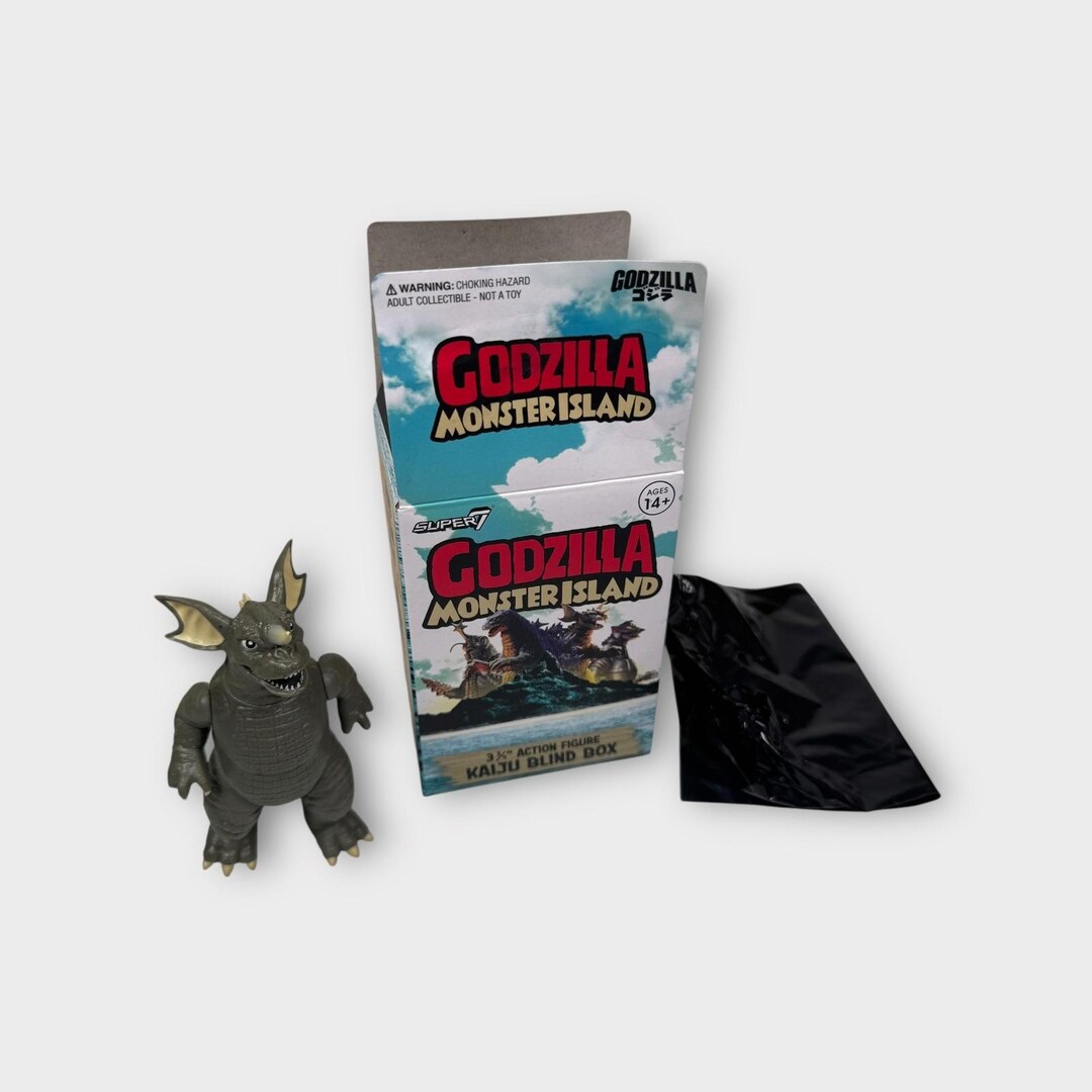 Super7 Godzilla Monster Island Kaiju Blind Box Baragon '68 Vinyl Figure ...