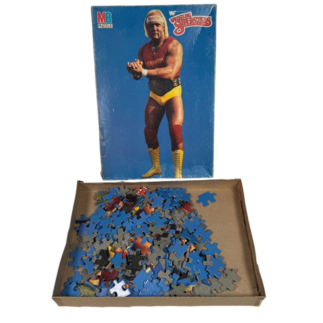 VTG Milton Bradley WWF Wrestling Superstars Hulk Hogan 250 Pc Puzzle - Etsy