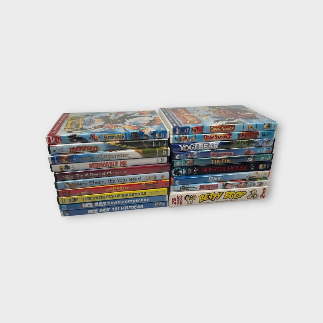 Animated and Family Movie DVD Bundle of 19 Titles W/ Ice Age ...