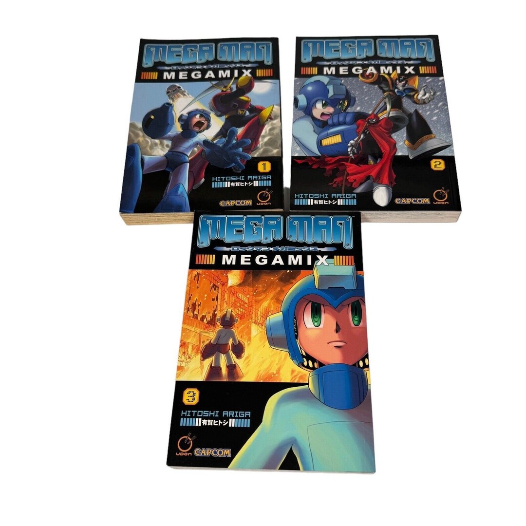 Mega Man Megamix Volume 1-3 COMPLETE SET Paperback Books Manga Hitoshi ...