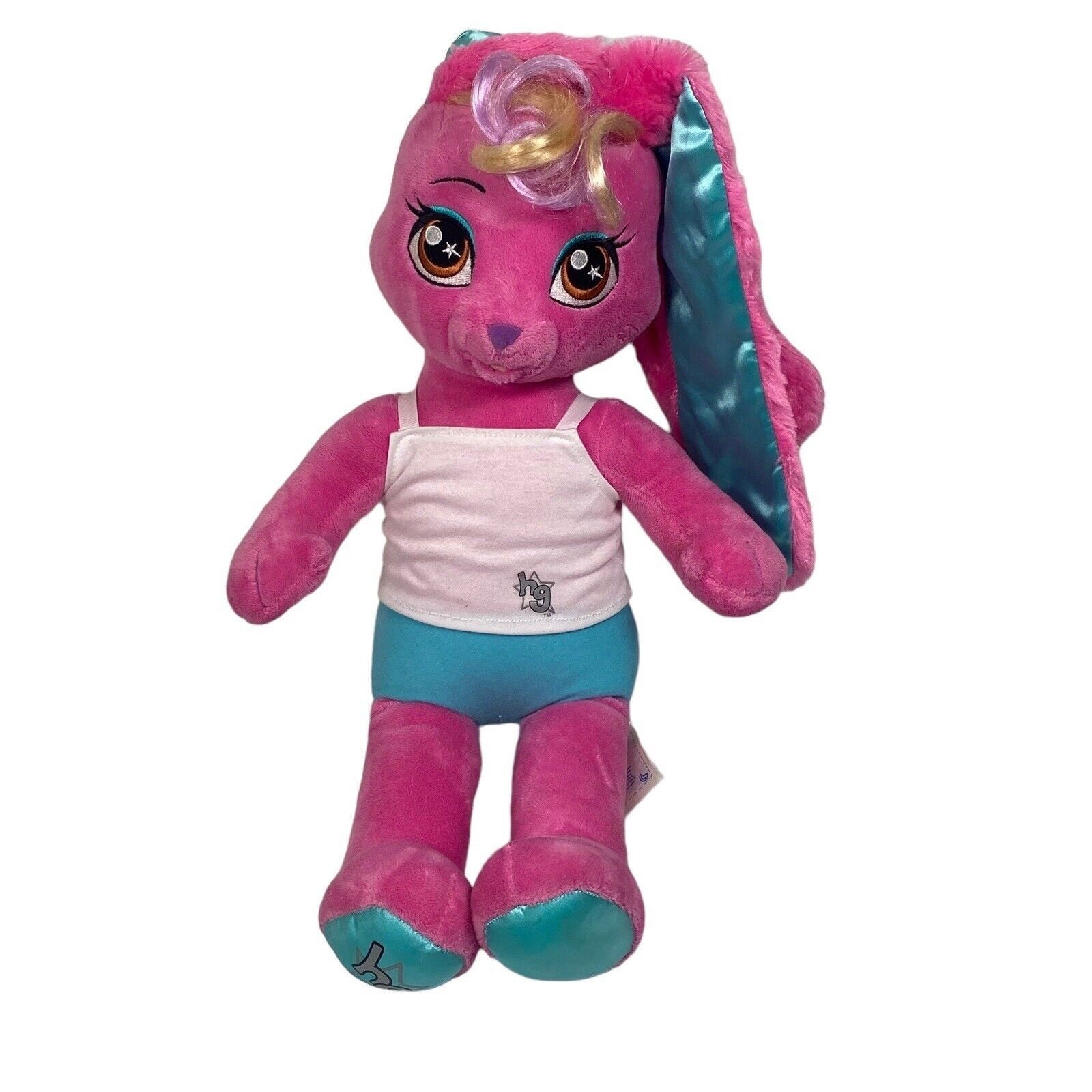 Build A Bear Honey Girl Risa Pink Rock Star Bunny Rabbit Plush 20 W ...