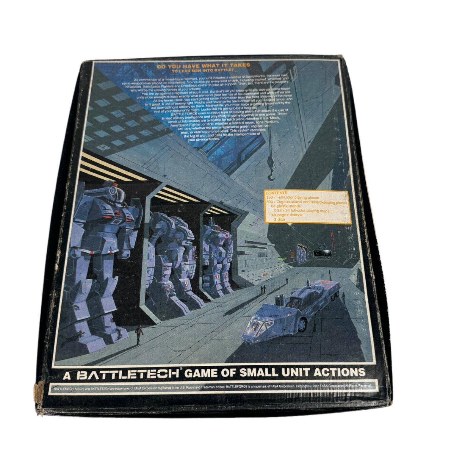 Battleforce Battletech Mechwarrior VTG 1987 Box Set FASA 1611 Complete ...