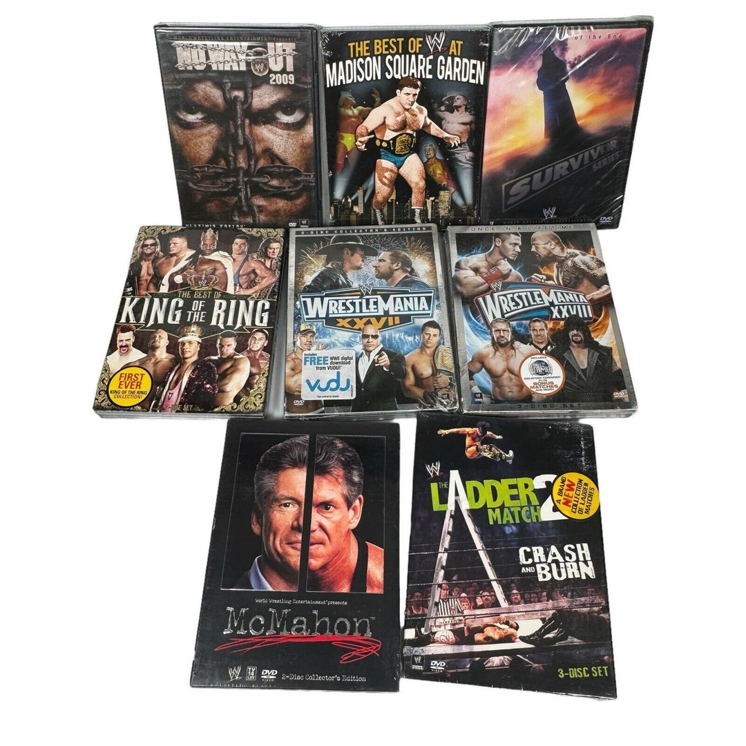 Mixed Lot of 7 WWE WWF DVD Sets Wrestlemania Now Way Out & More Sealed ...