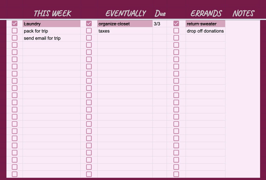 TO DO LIST, Interactive - Etsy