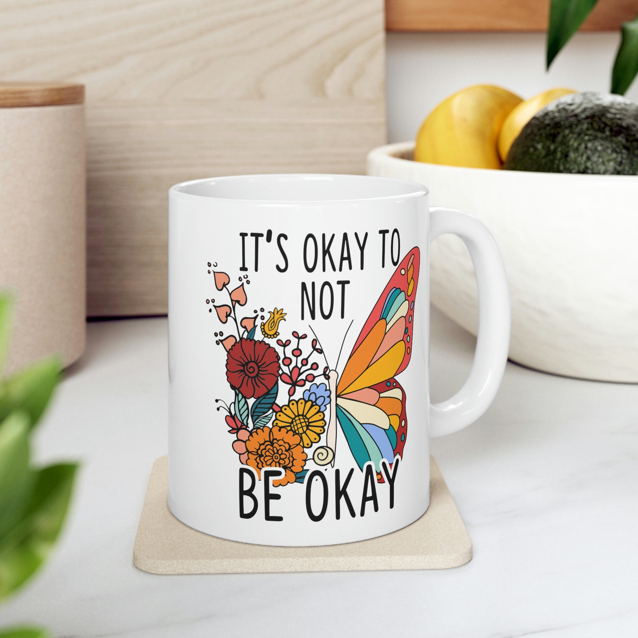 It's OK to Not Be Okay Coffee Mug Gift Aesthetic Mug Inspirational ...