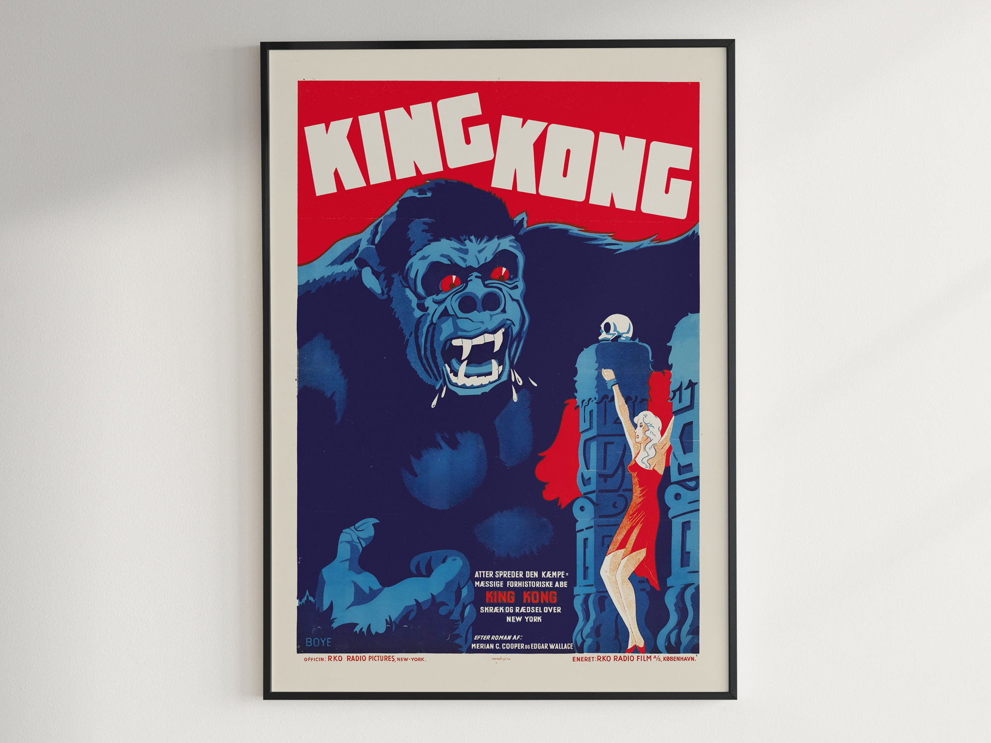 Framed, King Kong, Remastered Movie Poster, - Etsy