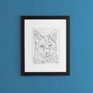 Wolf One Line Drawing - Etsy