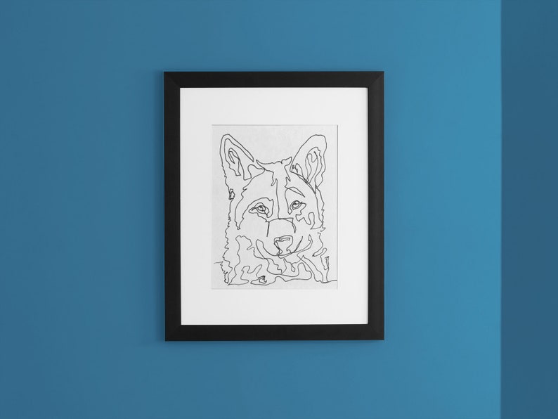 Wolf One Line Drawing - Etsy