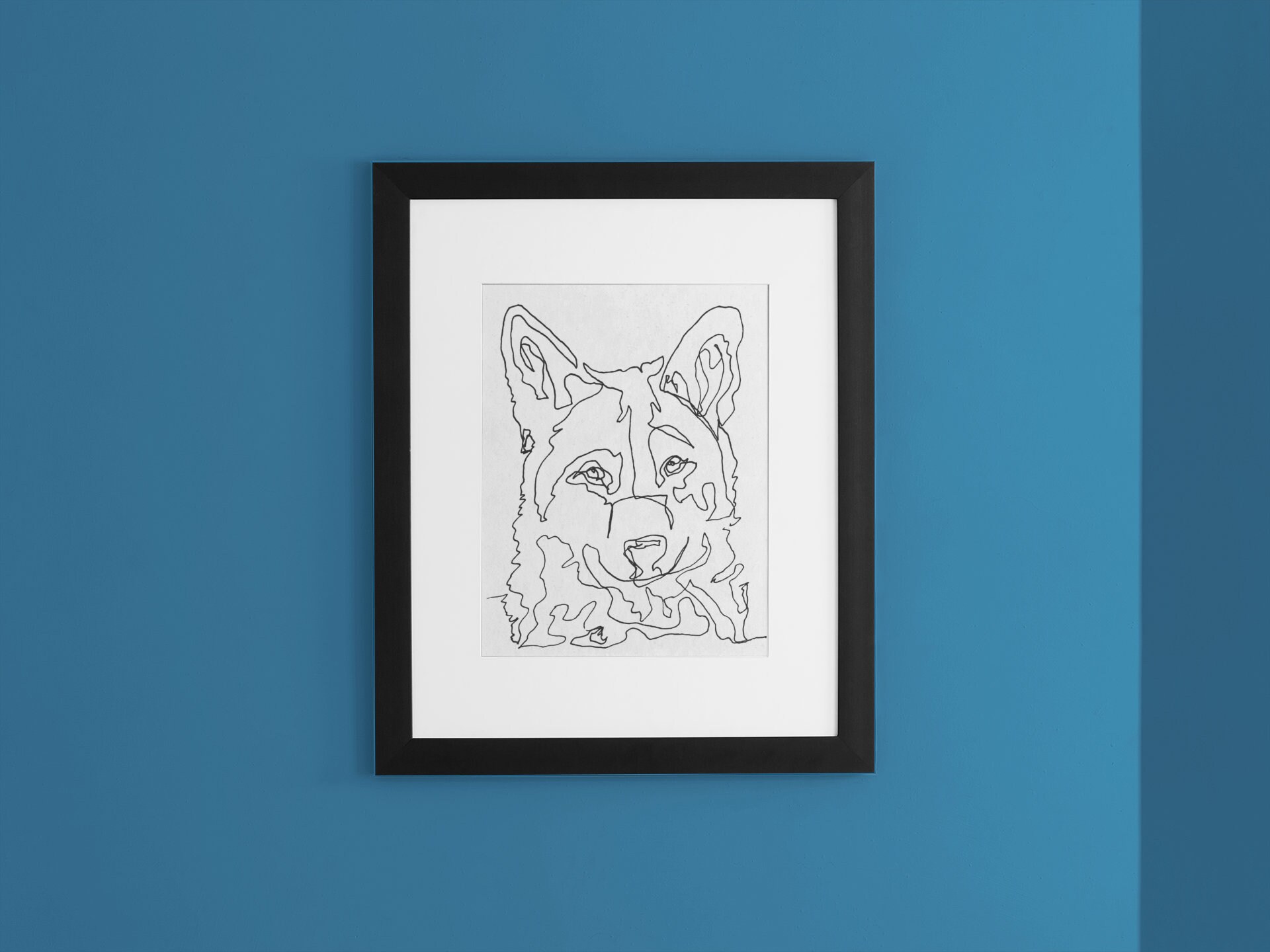 Wolf One Line Drawing - Etsy