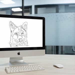 Wolf One Line Drawing - Etsy