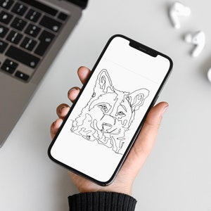 Wolf One Line Drawing - Etsy