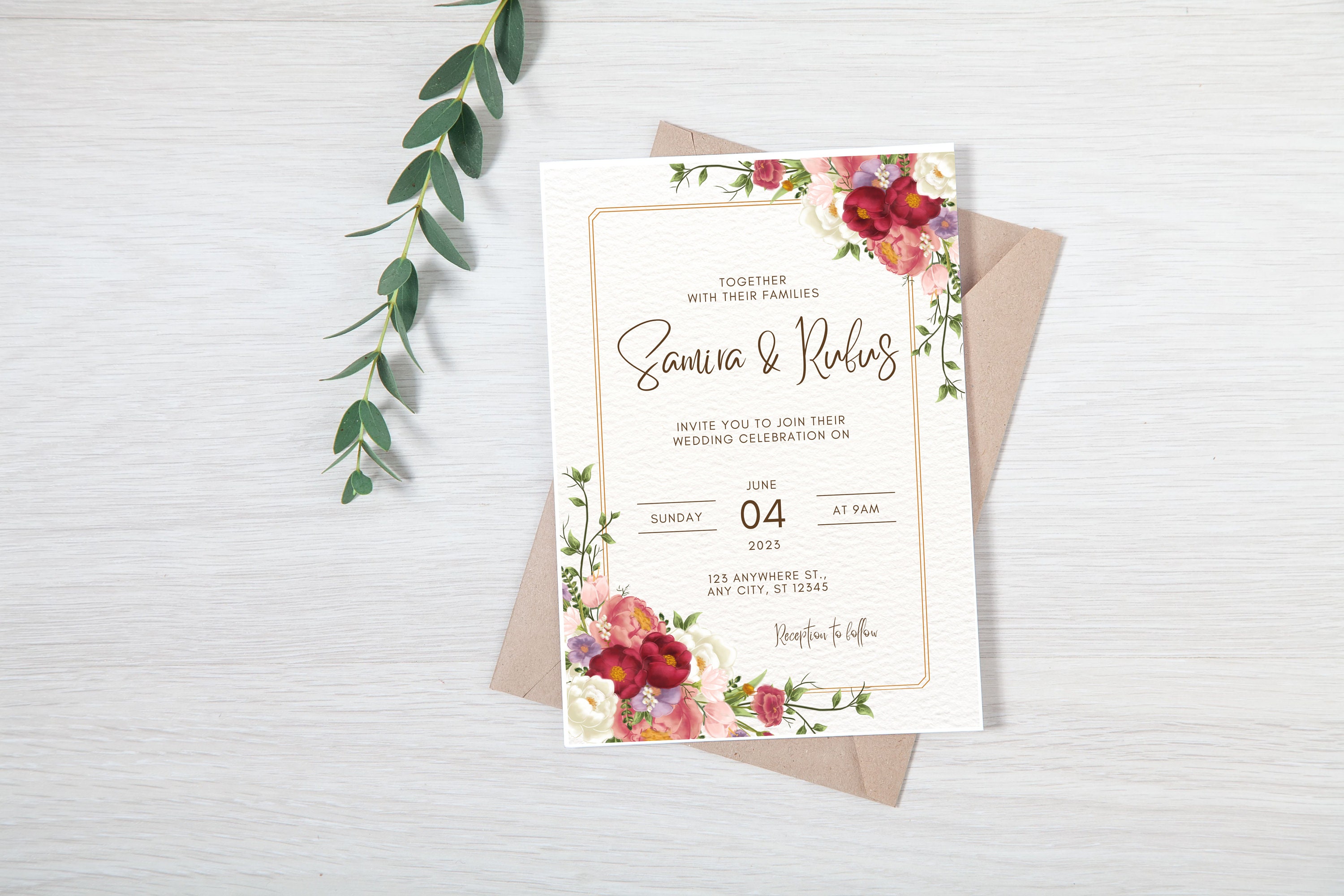 Simple, Elegant Wedding Invitation Templates for Your Perfect Day - Etsy