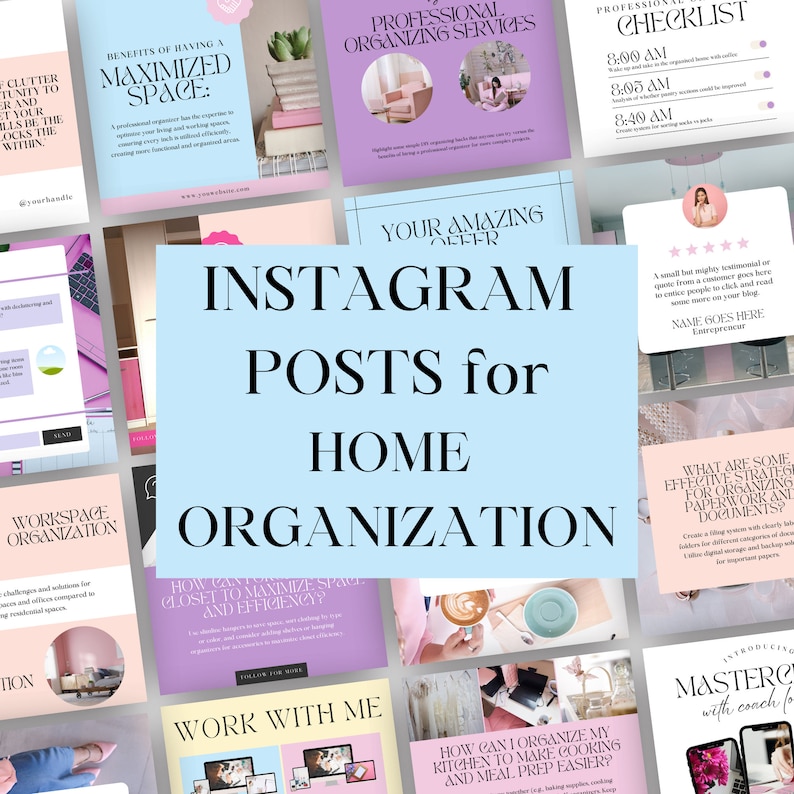 Organizer Social Media Templates | Decluttering | Cleaning Business ...