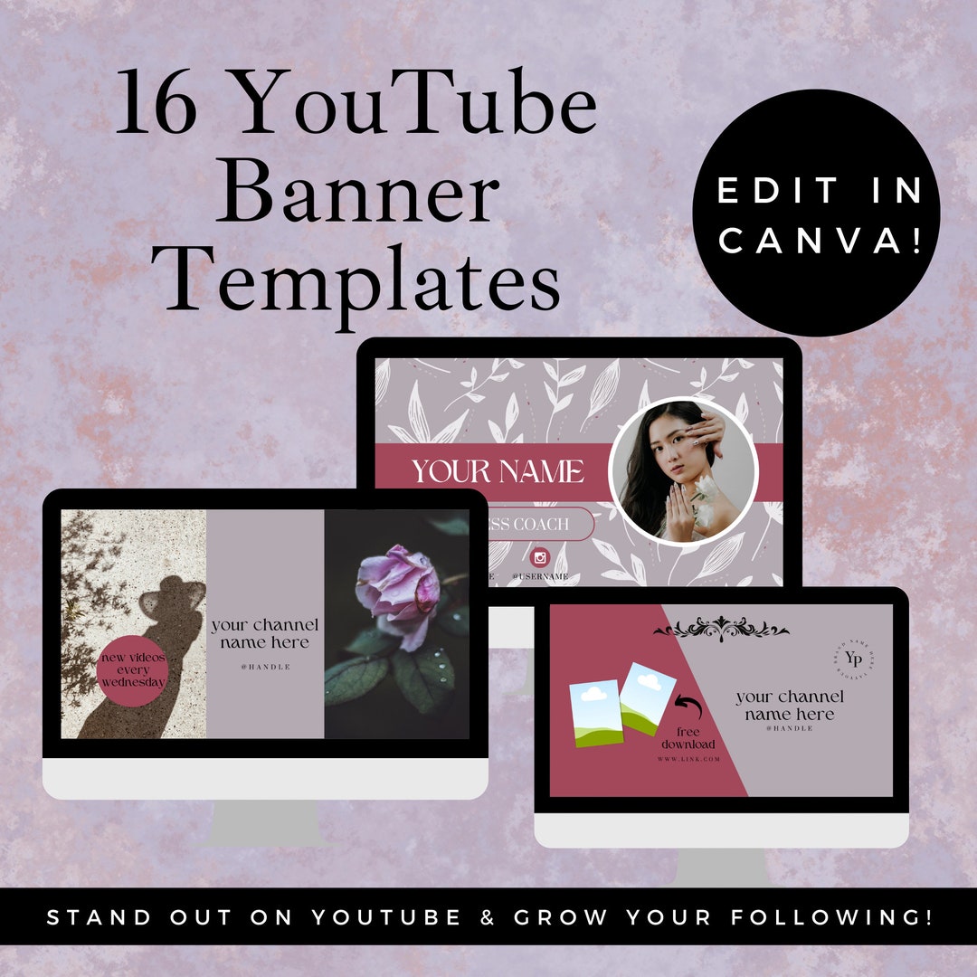 Youtube Banner Canva Templates | Aesthetic Youtube Banner | Youtube ...