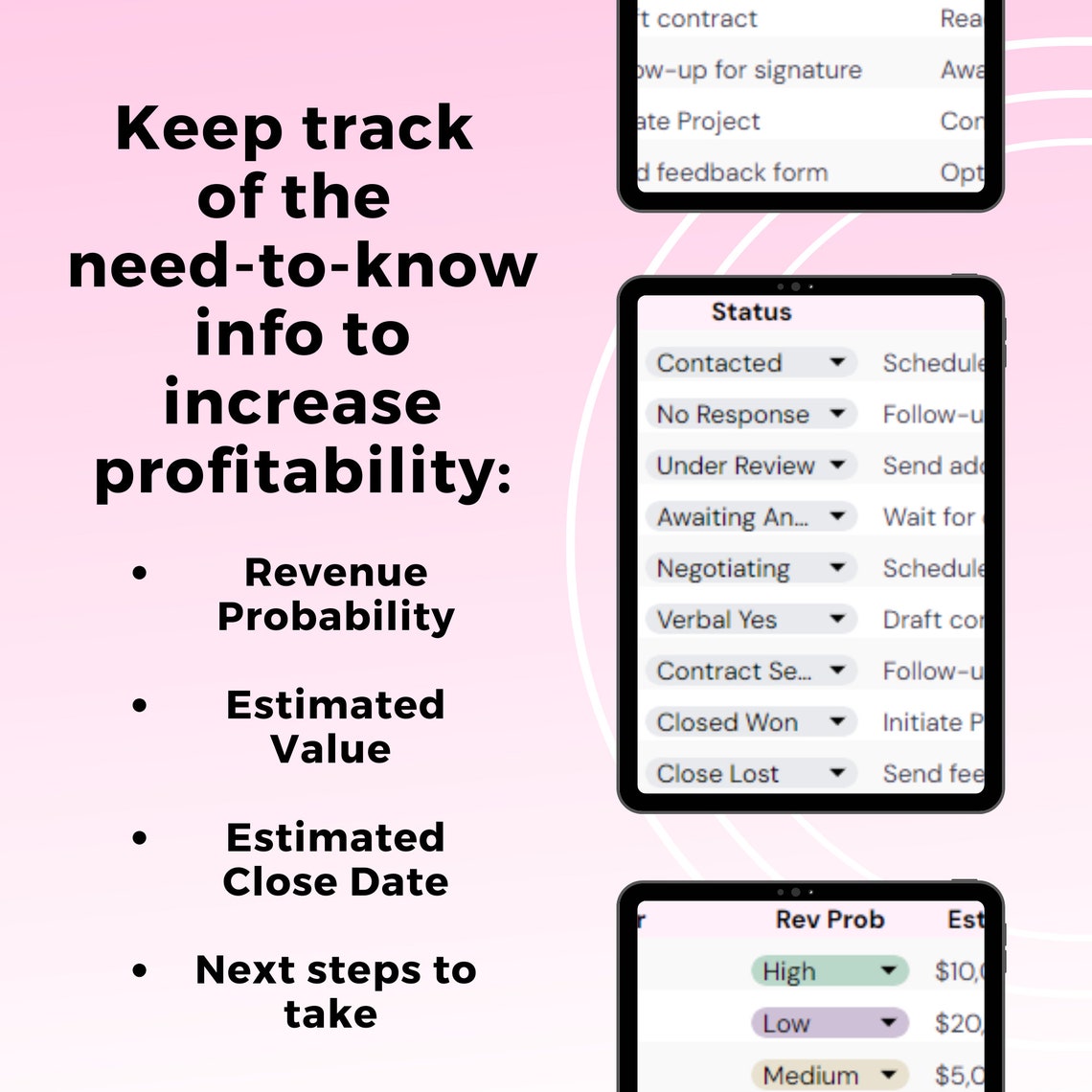 Business Pipeline Google Sheet | Client Tracker Spreadsheet | Google ...