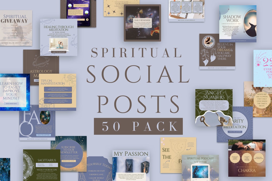 Spiritual Instagram Post Templates, Law of Attraction Coach, Astrology ...