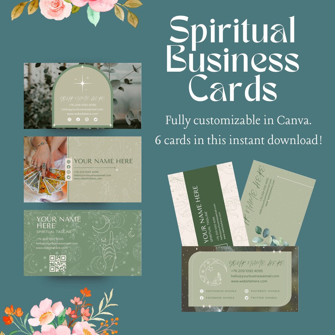 Spiritual Business Cards | Business Card Template | Spiritual Logo ...